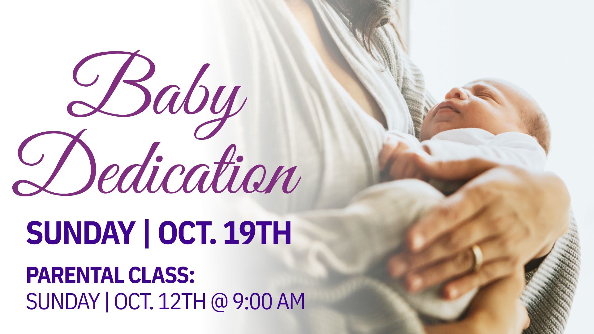 Baby Dedication Ceremony | Sunday, October 19 - Islington Evangel ...